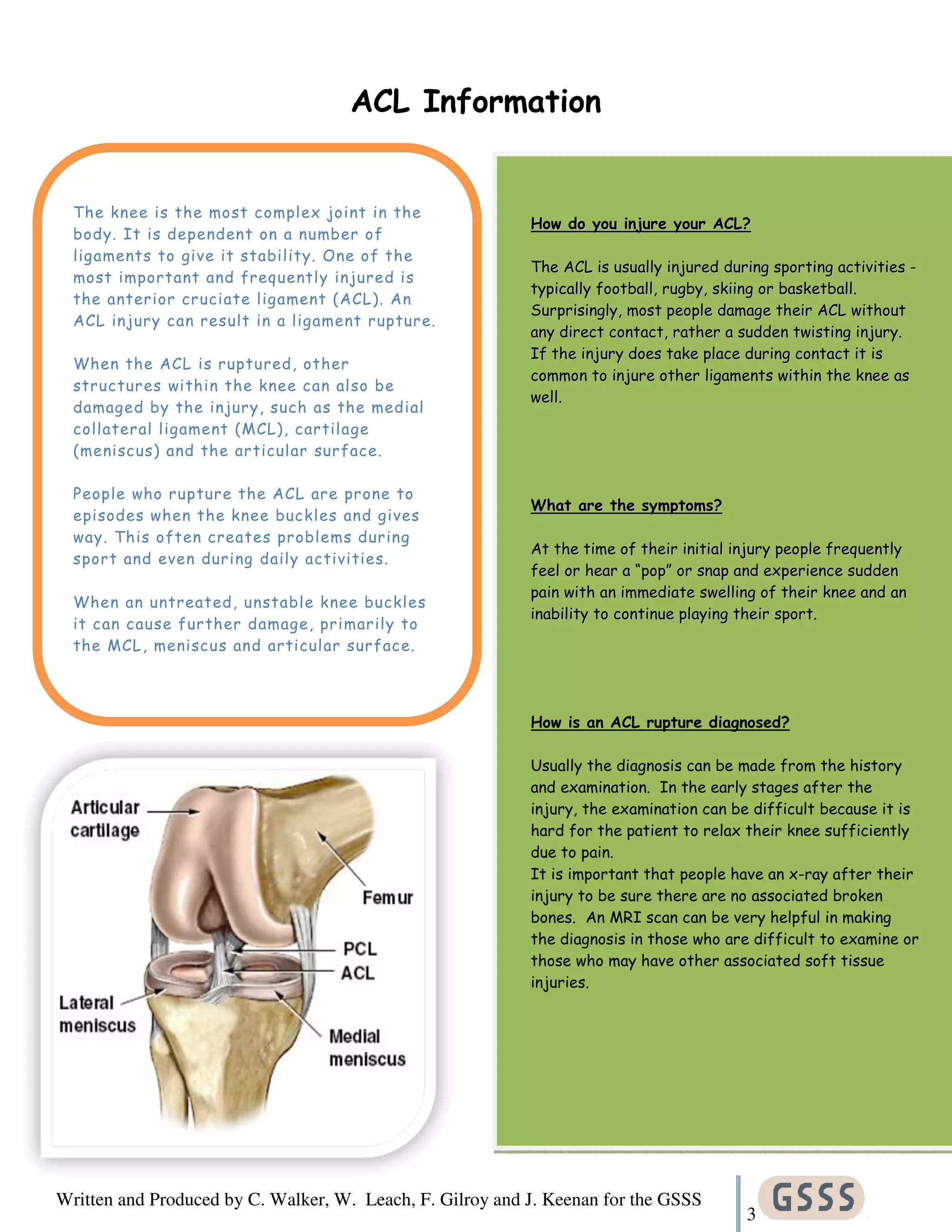 Acl knee Protocol for Football Players | PDF