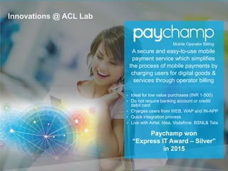 ACL Mobile Corporate Presentation 2016 | PPT