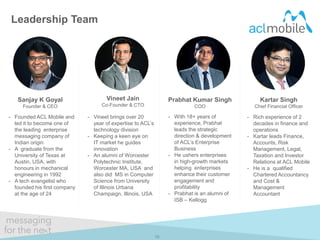 ACL Mobile Corporate Presentation 2016 | PPT