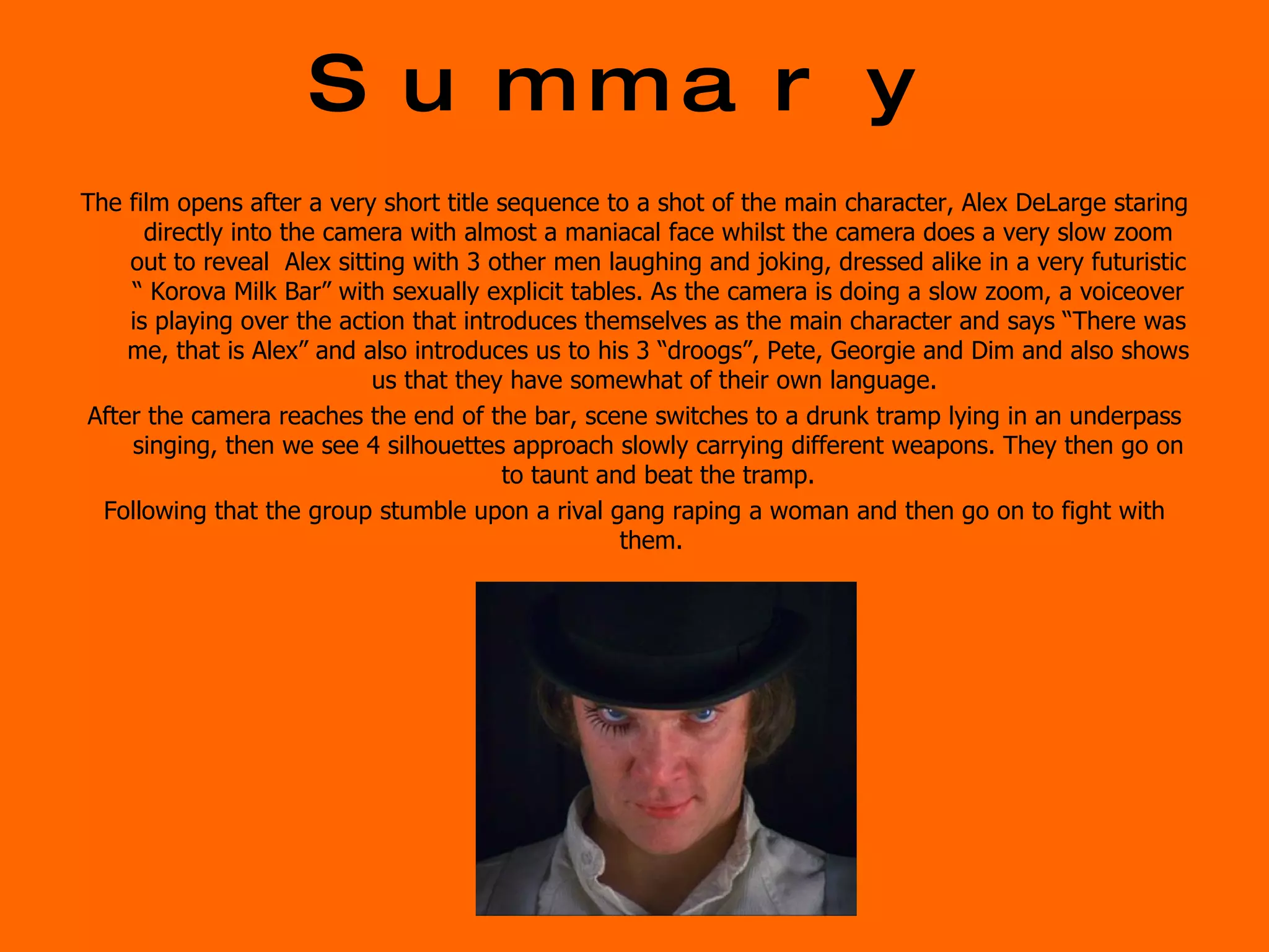 A Clockwork Orange | PPT