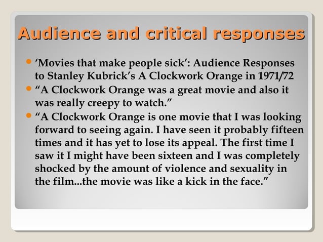 A Clockwork Orange | PPT | Free Download