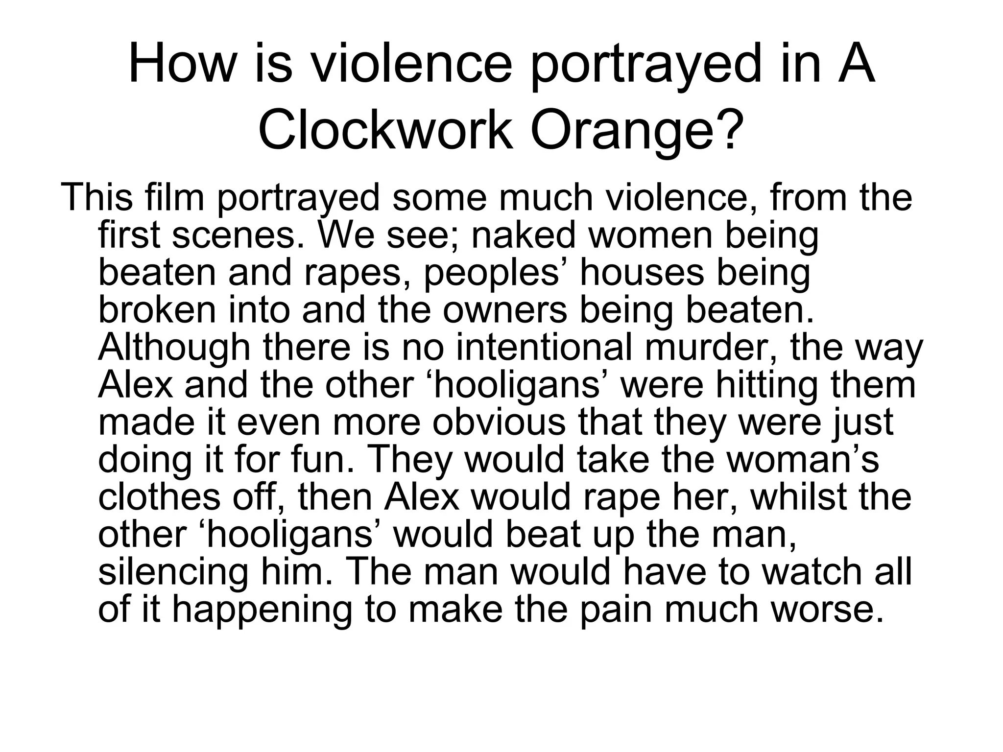 A clockwork orange | PPT | Crime & Harmful Acts to Individuals, Society & Human Right Violations ...