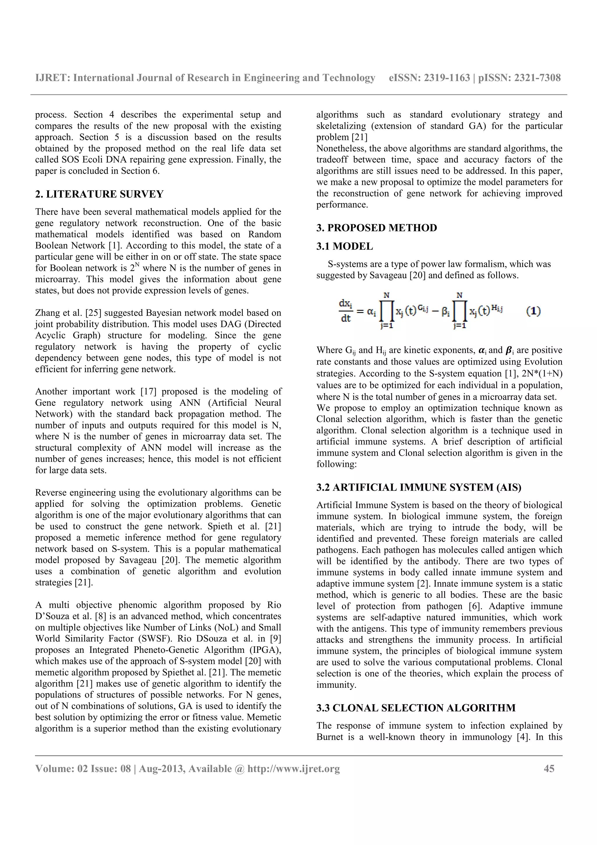 A Clonal Based Algorithm For The Reconstruction Of Pdf Genetics Science