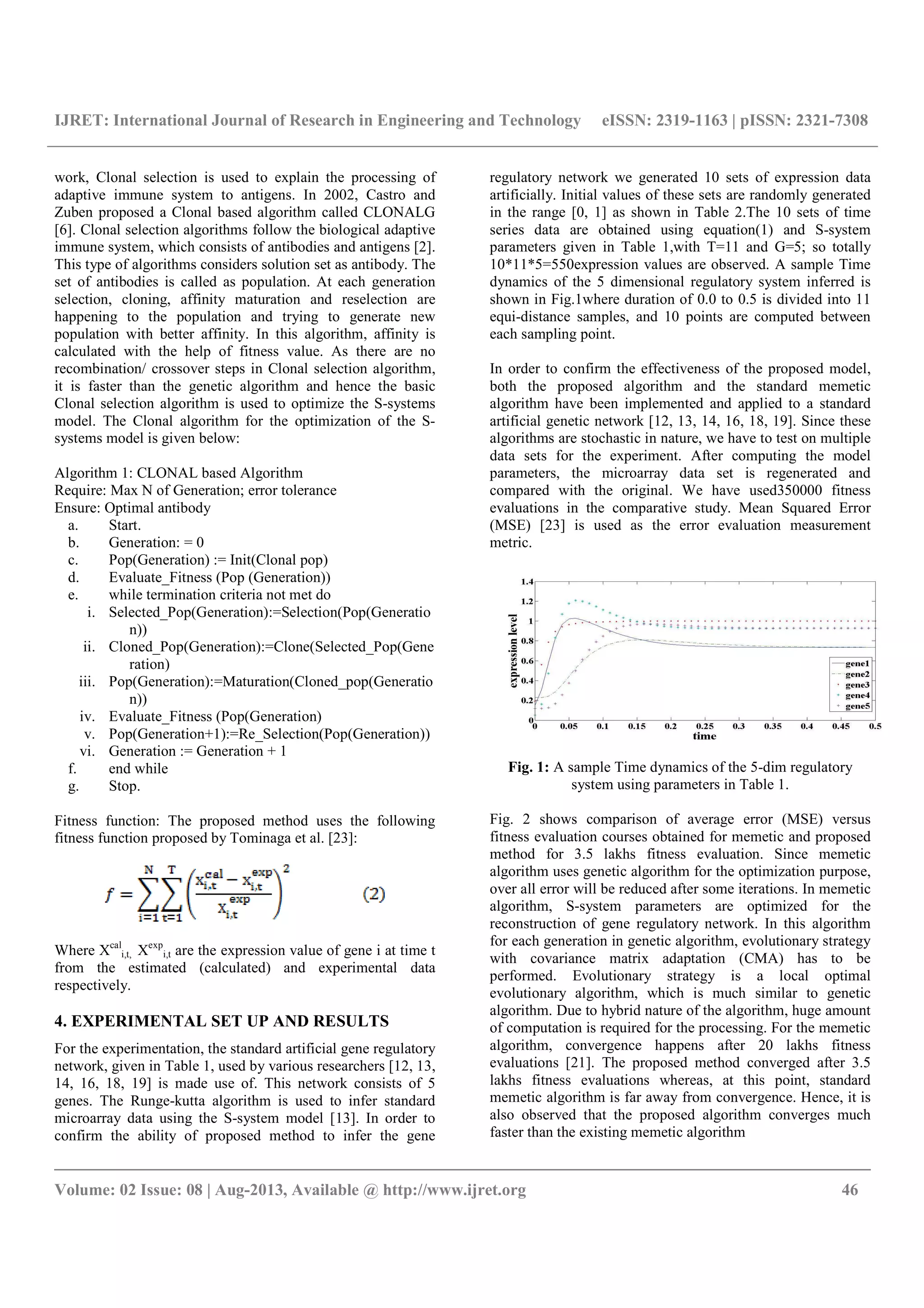 A Clonal Based Algorithm For The Reconstruction Of Pdf Genetics