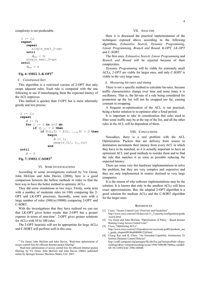 Acl Optimisation - Computer Networks | PDF