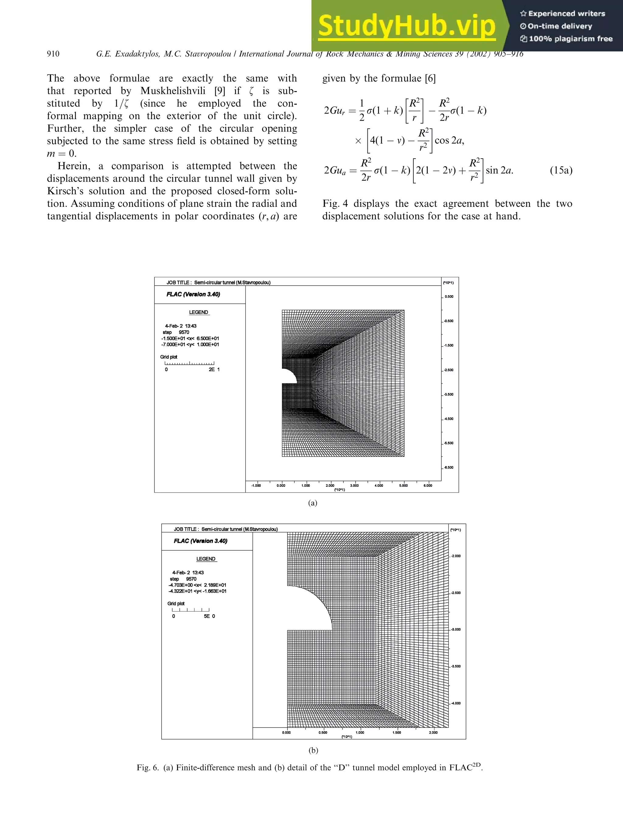A Closed-Form Elastic Solution For Stresses And Displacements Around ...