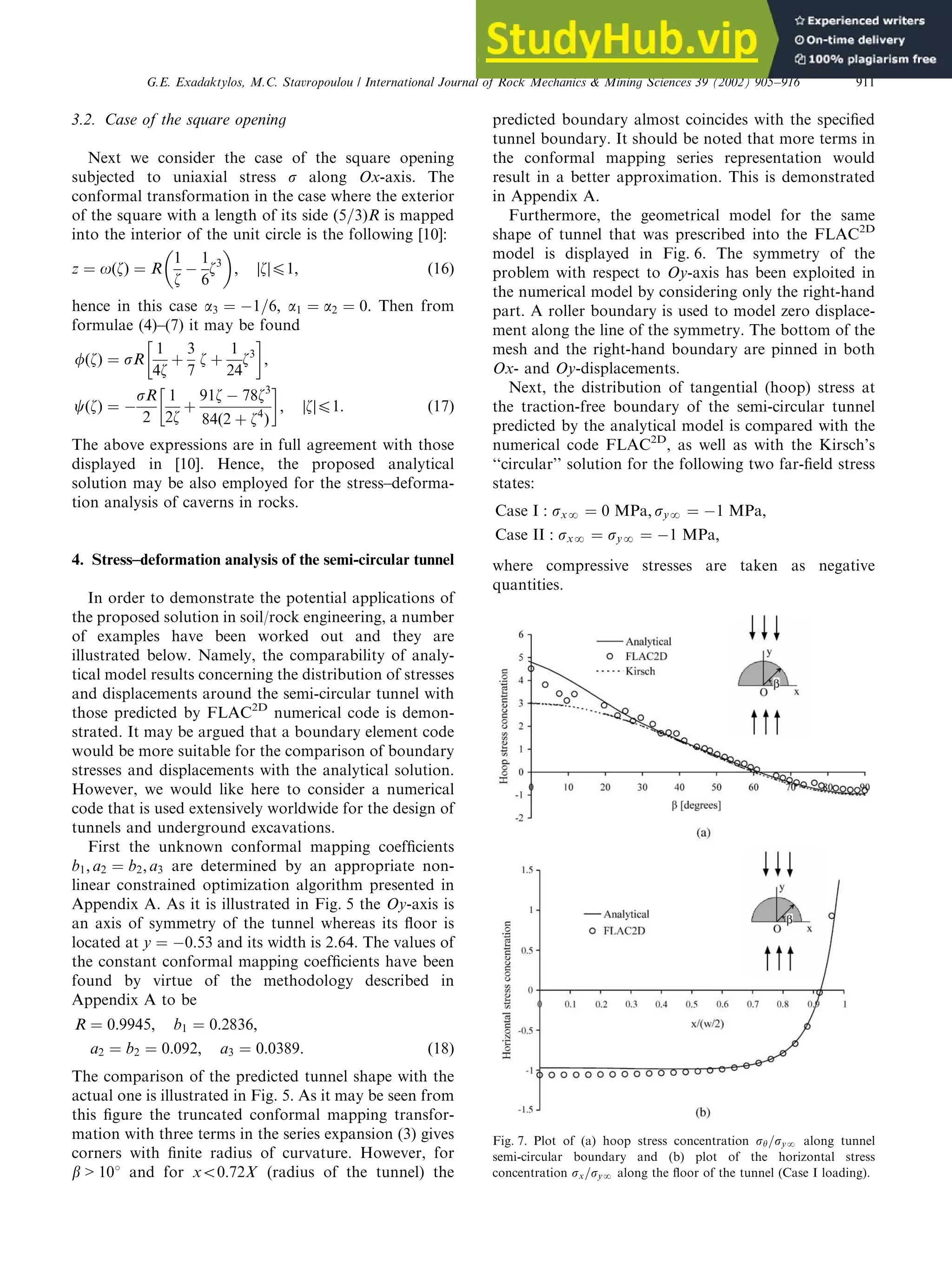 A Closed-Form Elastic Solution For Stresses And Displacements Around Tunnels | PDF