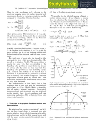 A Closed-Form Elastic Solution For Stresses And Displacements Around Tunnels | PDF