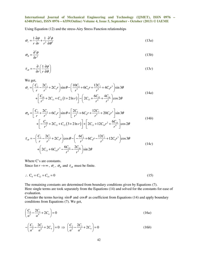 A closed form solution for stress concentration around a circular hole in a l | PDF | Physics ...