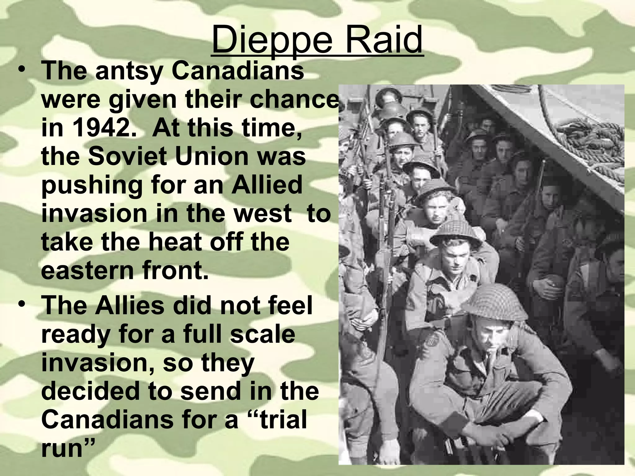 A closer look at canada - WW II | PPT