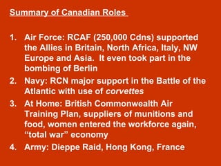 A closer look at canada in wwii | PPT