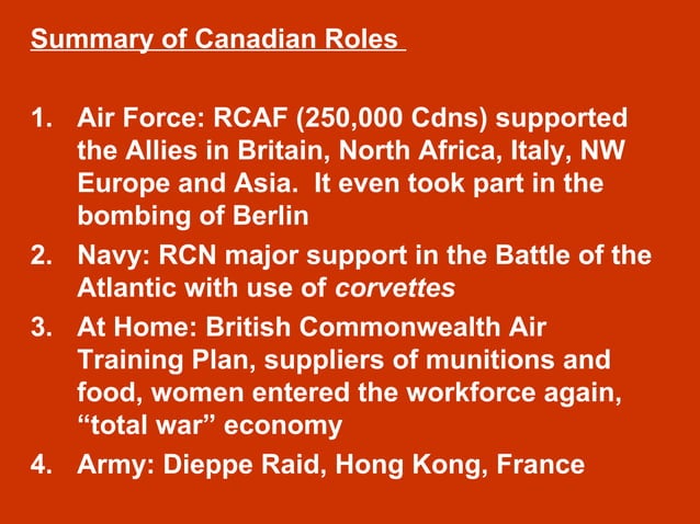 A closer look at canada in wwii | PPT