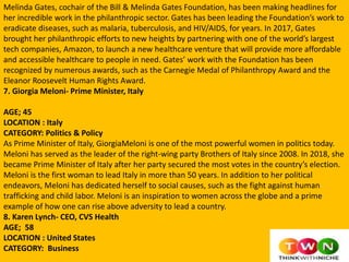 A Closer Look At Forbes 2022 List Of world’s 100 Most Powerful Women | PPTX