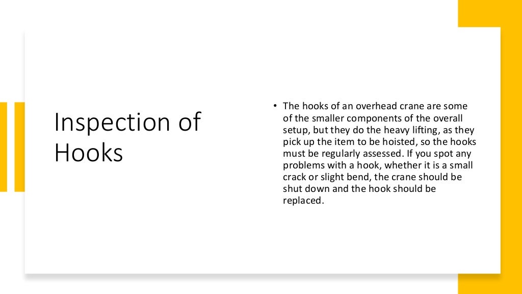 A closer look at frequent inspection points for overhead cranes