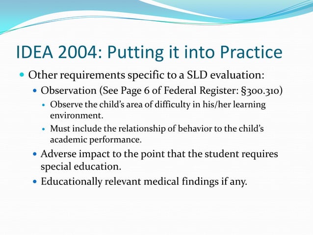 A Closer Look At Specific Learning Disabilities & | PPT