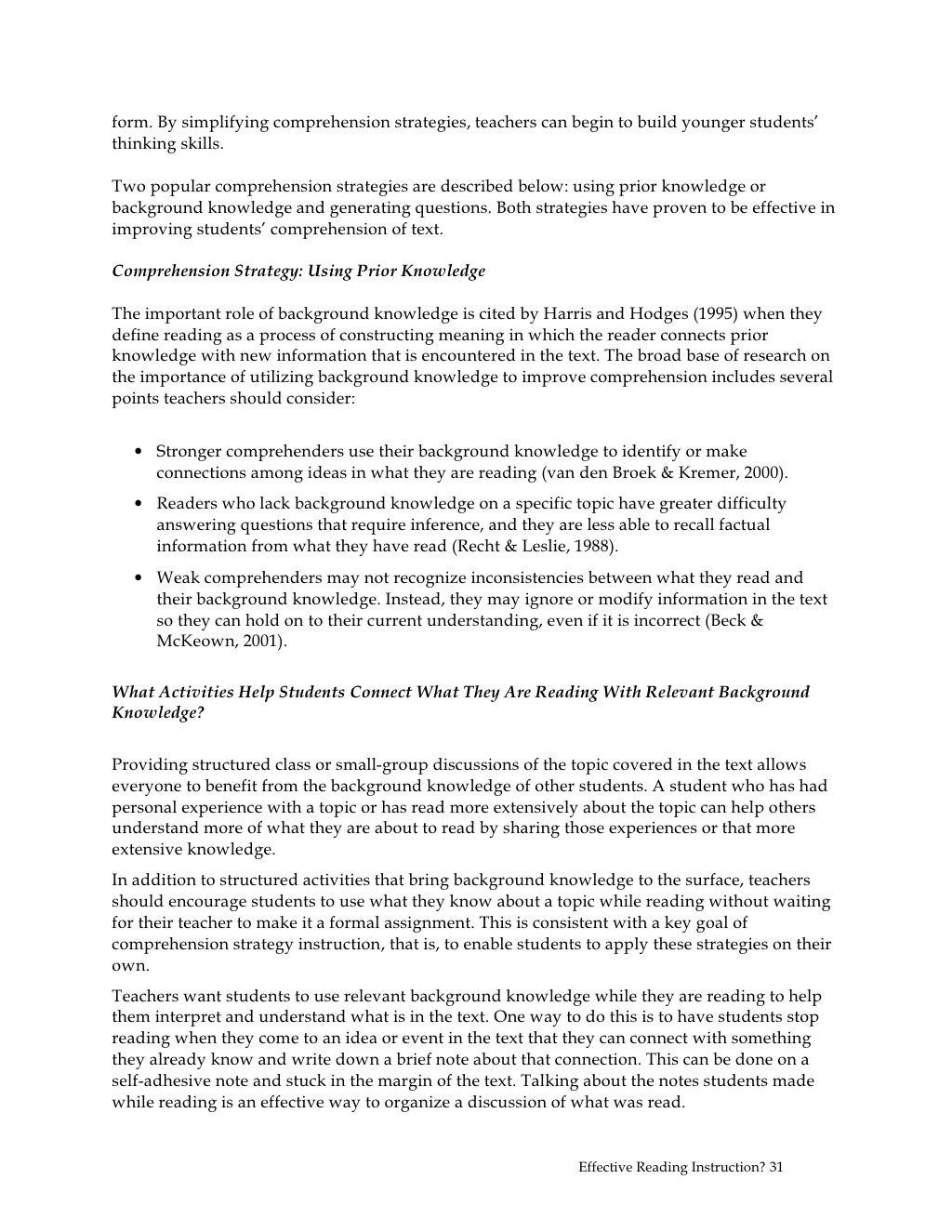 A Closer Look At The Five Essential Components Of Effective Reading I A Closer Look At The Five Essential Components Of Effective Reading I