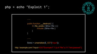 Closer look at PHP Unserialization by Ashwin Shenoi | PPT