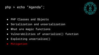 Closer look at PHP Unserialization by Ashwin Shenoi | PPT