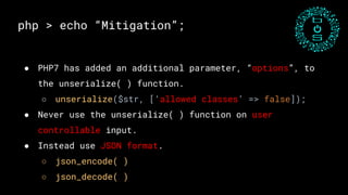 Closer look at PHP Unserialization by Ashwin Shenoi | PPT