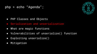 Closer look at PHP Unserialization by Ashwin Shenoi | PPT