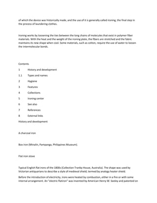 IRON CLOTH INFORMATION | PDF