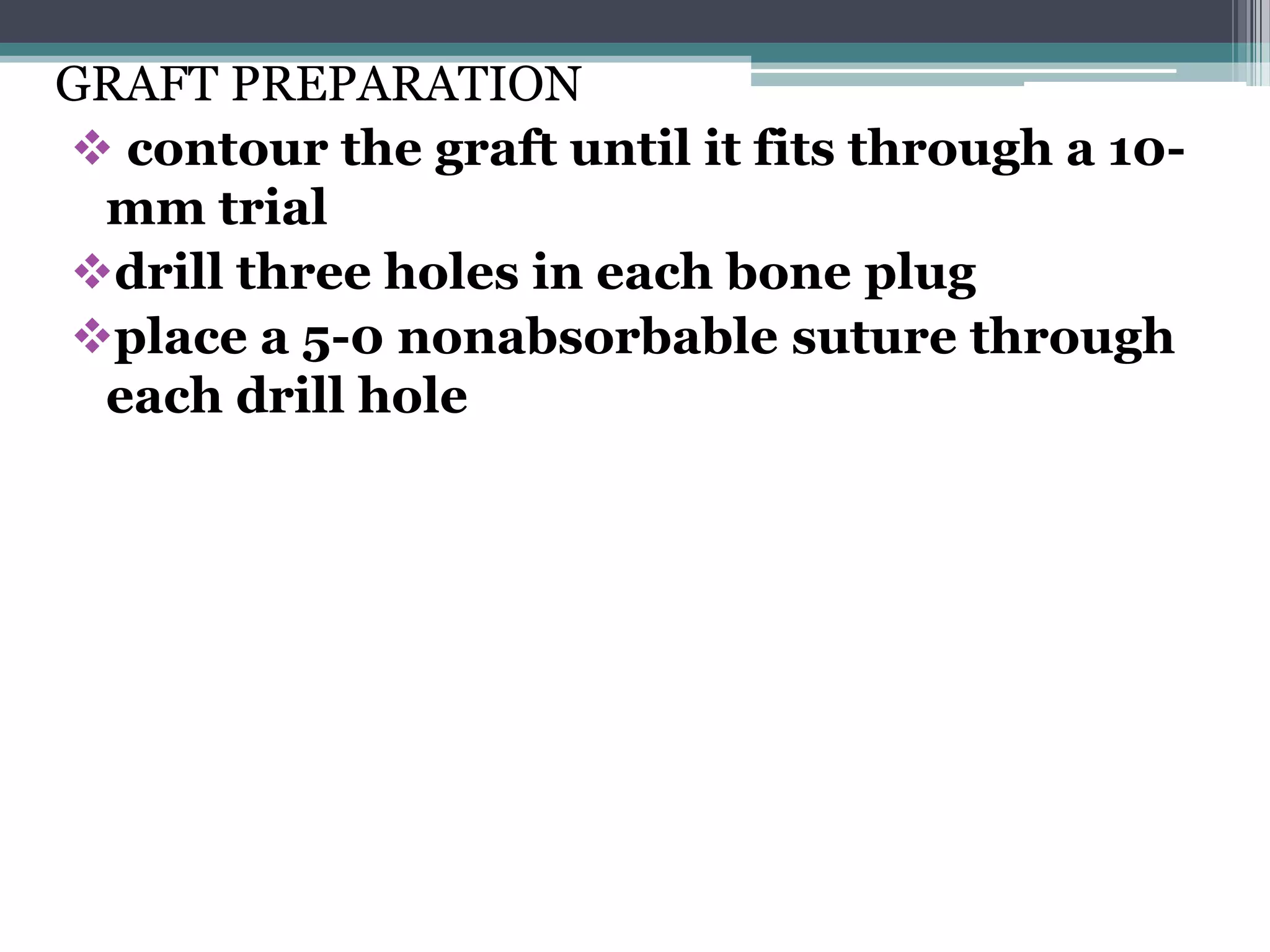 ACL reconstruction quadrapled hamstring graft | PPTX