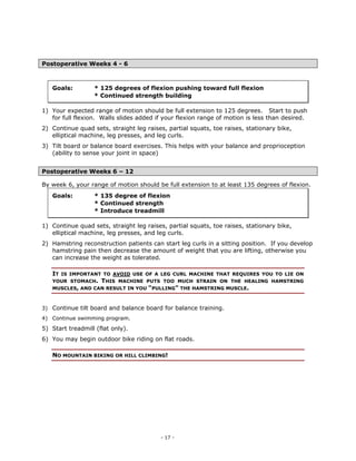 Acl rehabilitation protocol | PDF