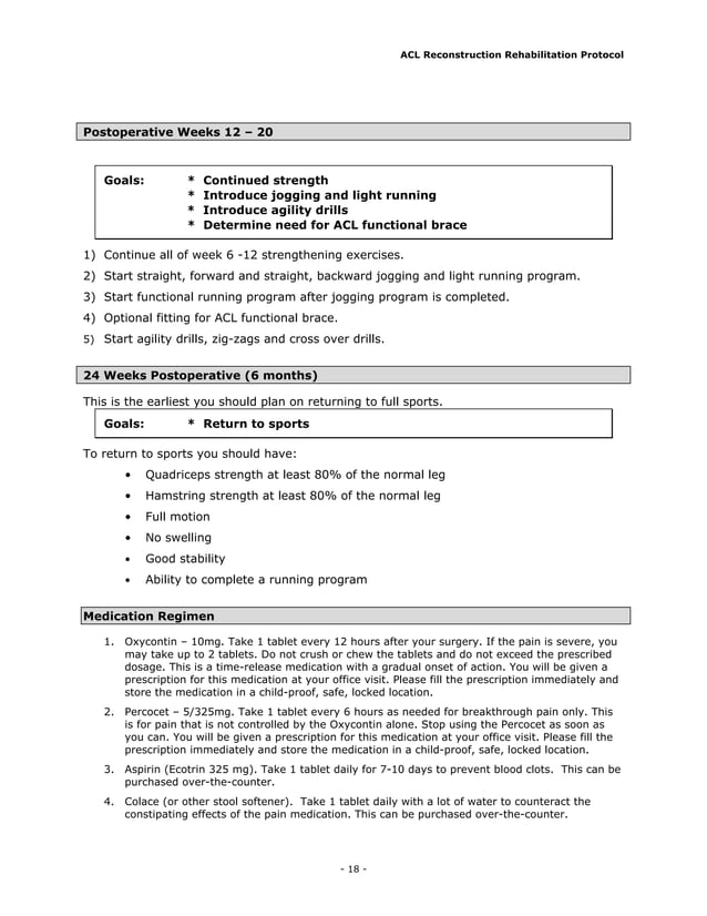 Acl rehabilitation protocol | PDF | Physical Therapy | Wellness