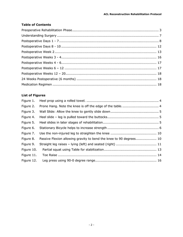 Acl rehabilitation protocol | PDF | Physical Therapy | Wellness