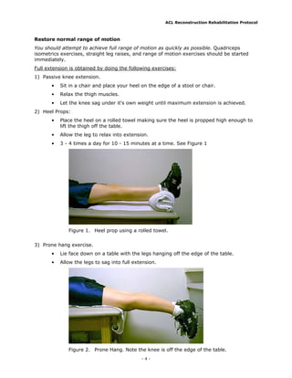 Acl rehabilitation protocol | PDF