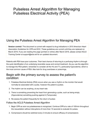 ACLS algorithms | PDF