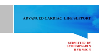 Advanced cardiac life support at emergency department | PPTX