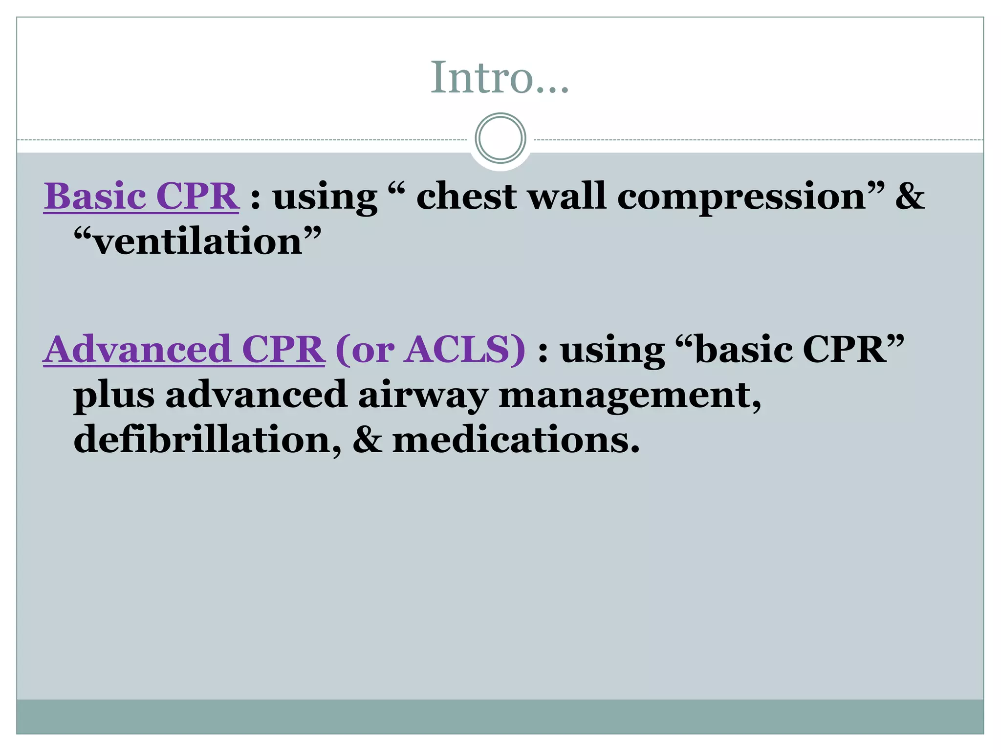 Adult cardiac life support(ACLS) | PPTX