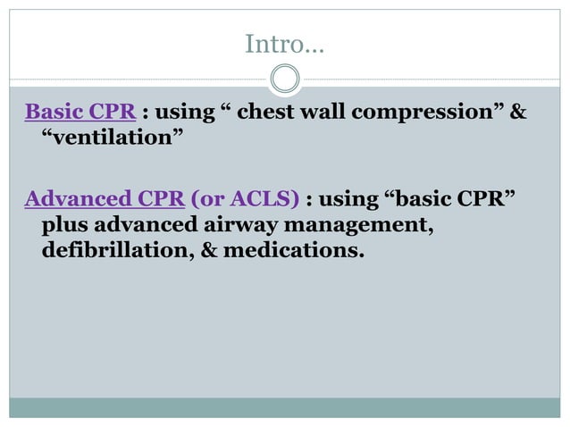 Adult cardiac life support(ACLS) | PPTX | First Aid | Injuries