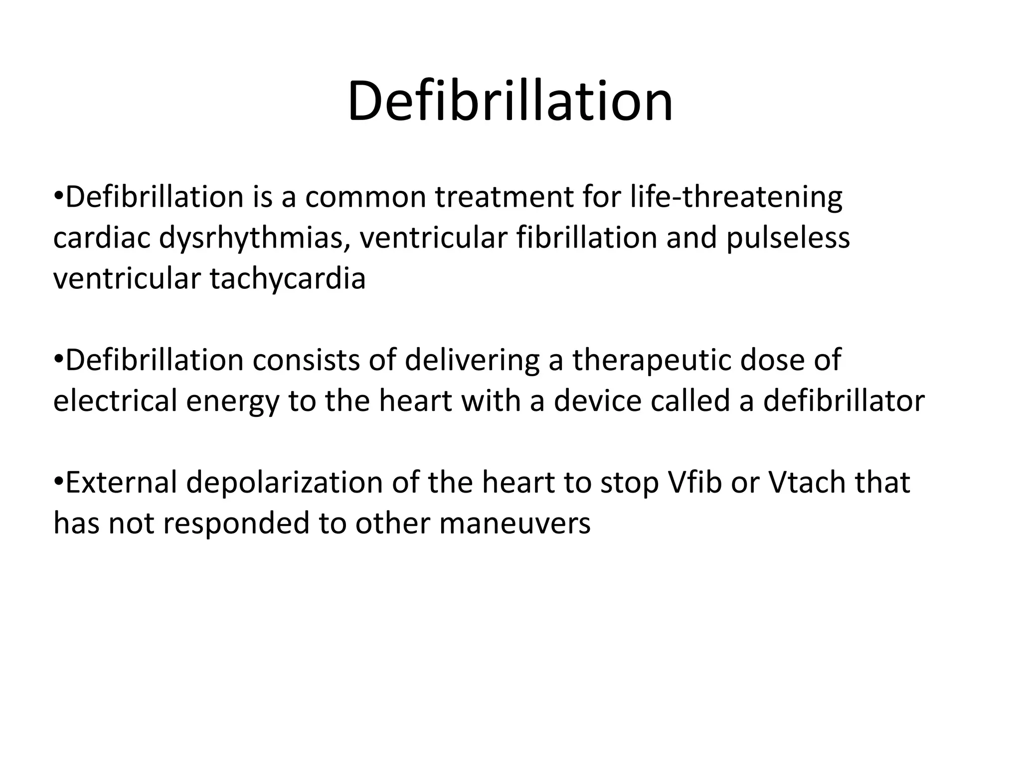 ACLS CE -Part III of III -Defibrillation and ACLS Drug Therpy | PDF