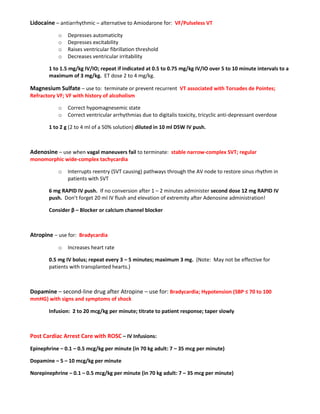 Amiodarone Dose In Acls
