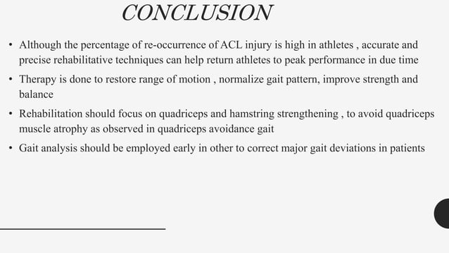 changes in gait pattern after injury and rehabilitation of the Anterior ...