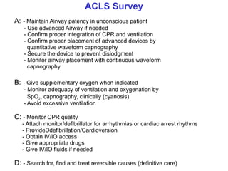 Acls, aha latest guidelines on management | PPTX