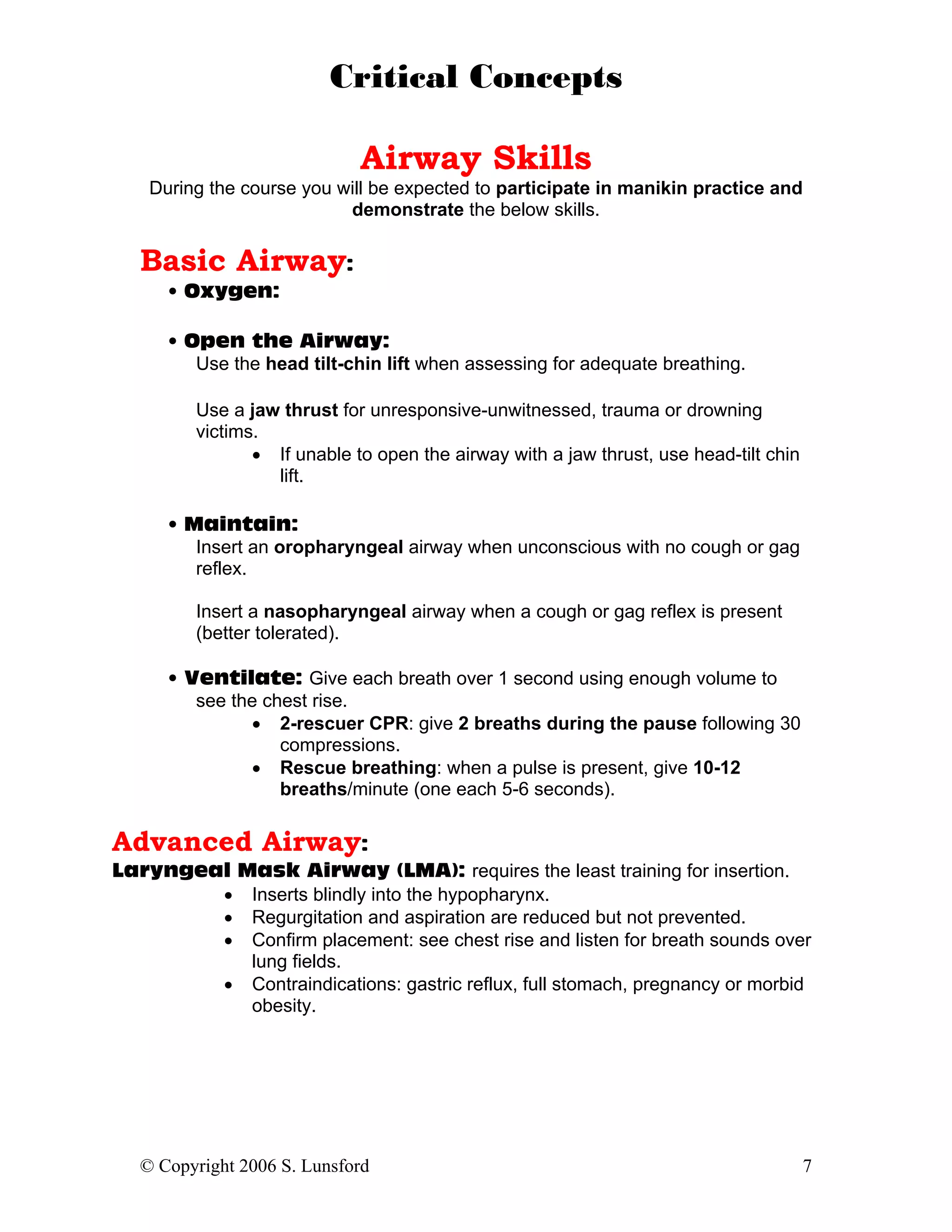 Acls prestudy packet | PDF