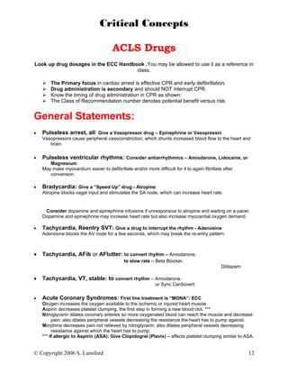 Acls prestudy packet | PDF