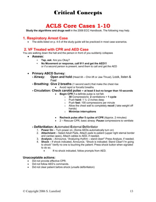 Acls prestudy packet | PDF