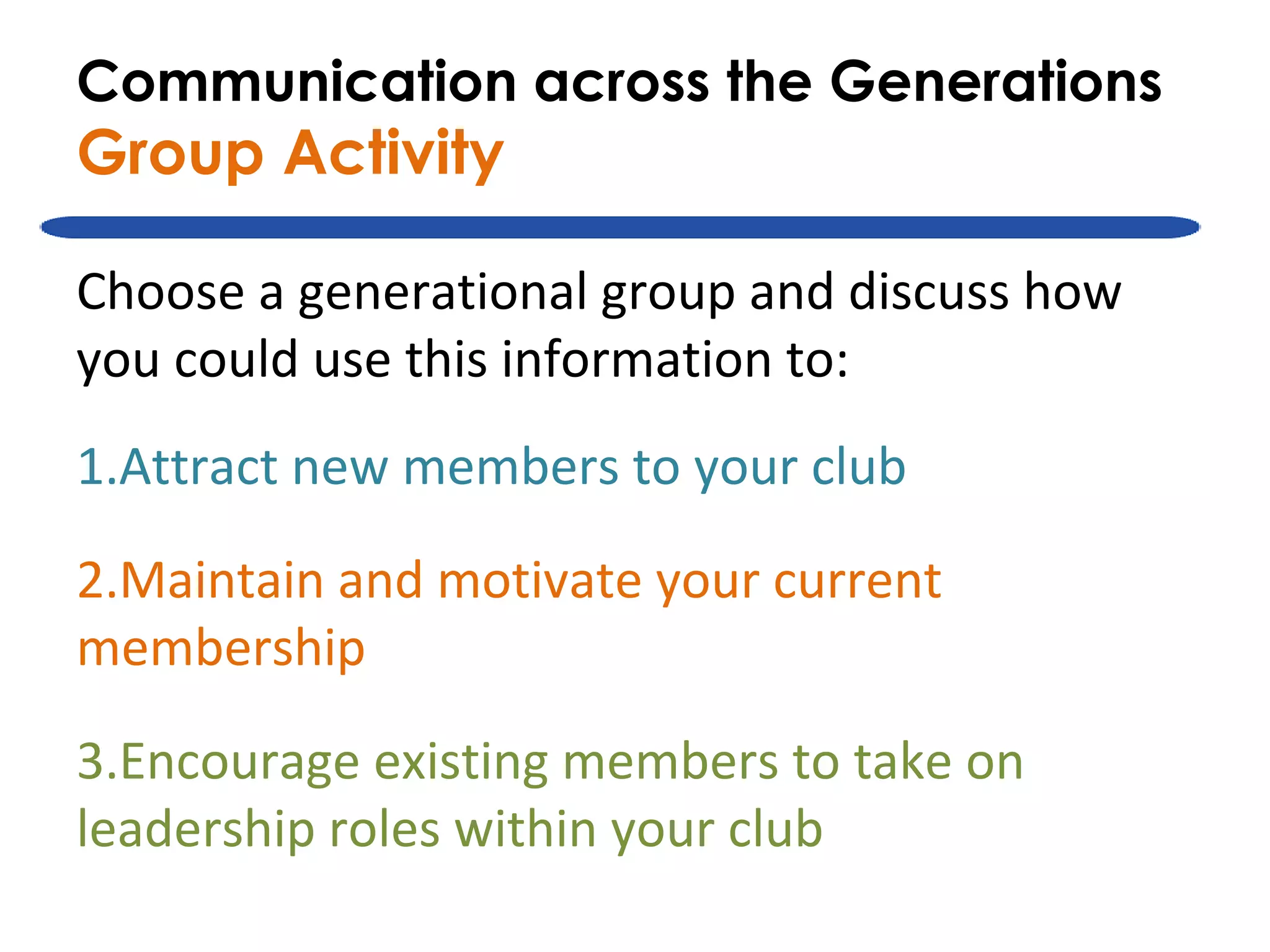 Communicating Across The Generations | PPT