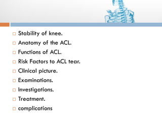 ACL tear | PDF