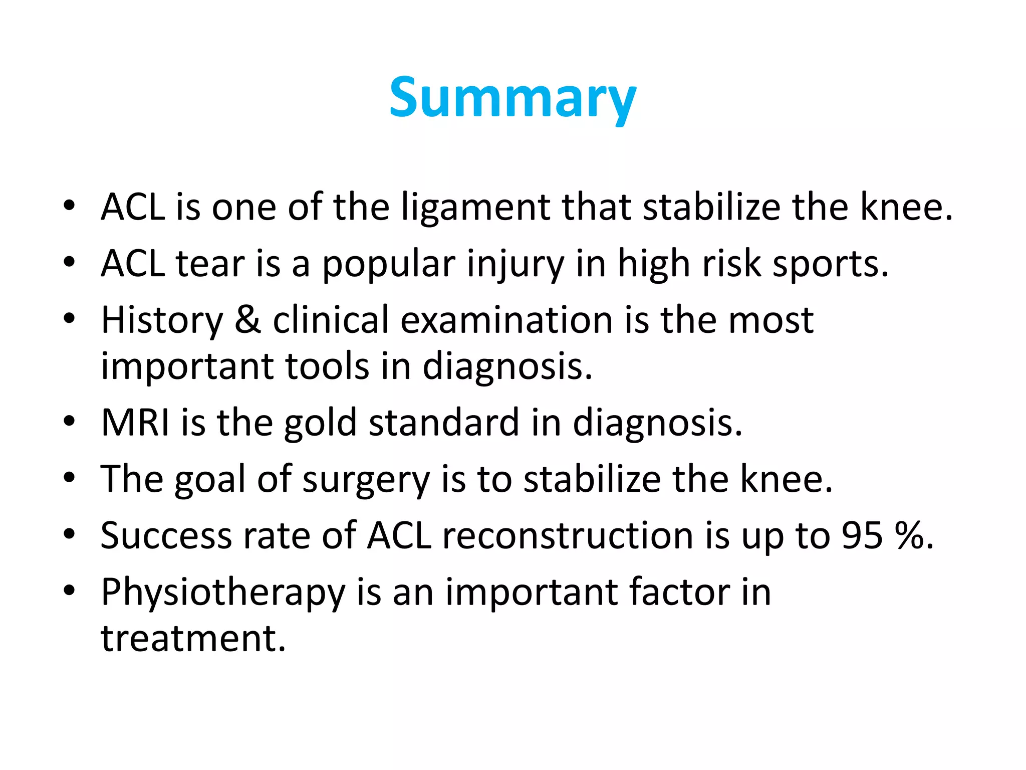 Acl tear | PPTX