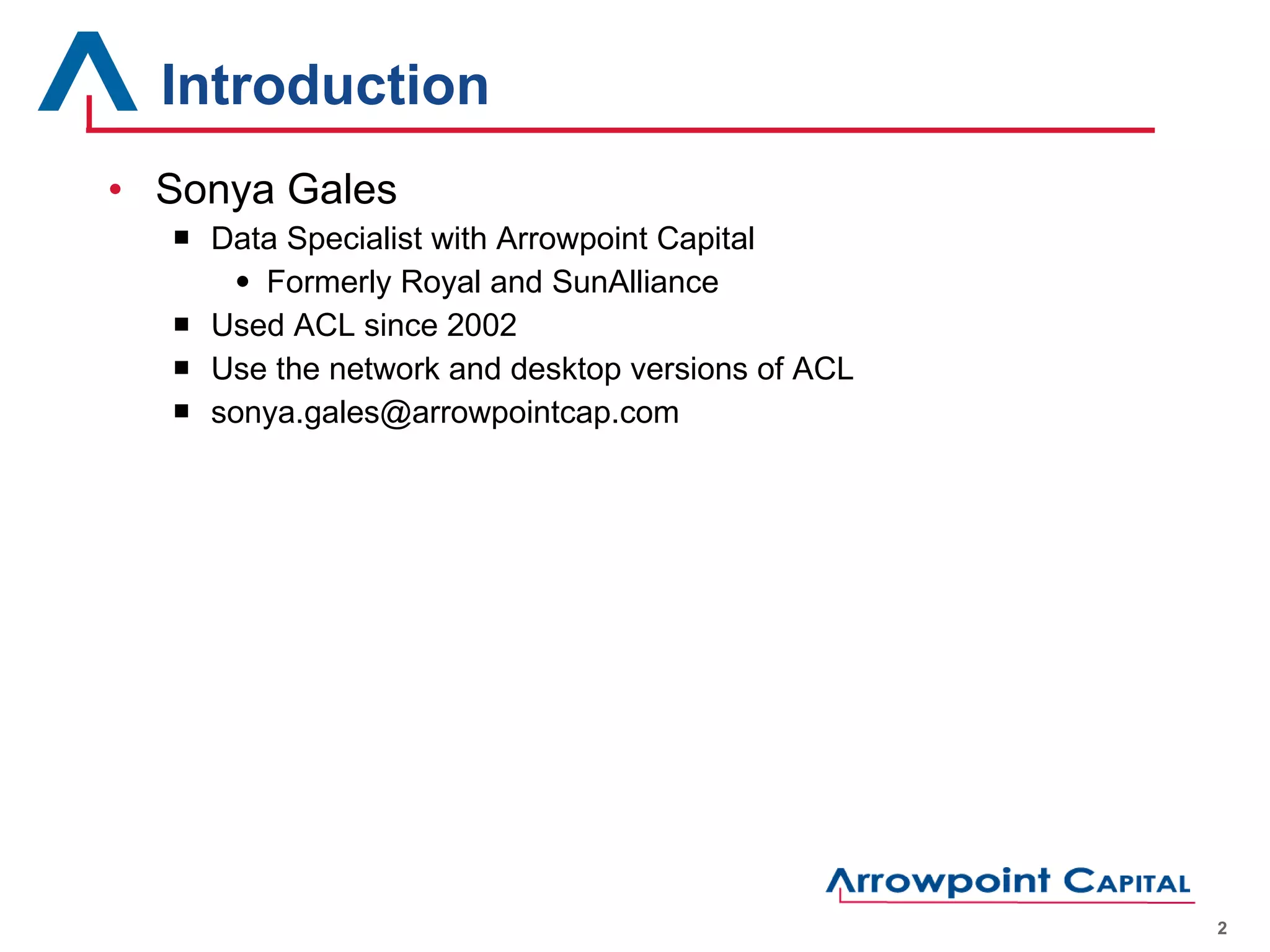 2011-02-07 ACL Users Group Fraud Toolkit | PPT