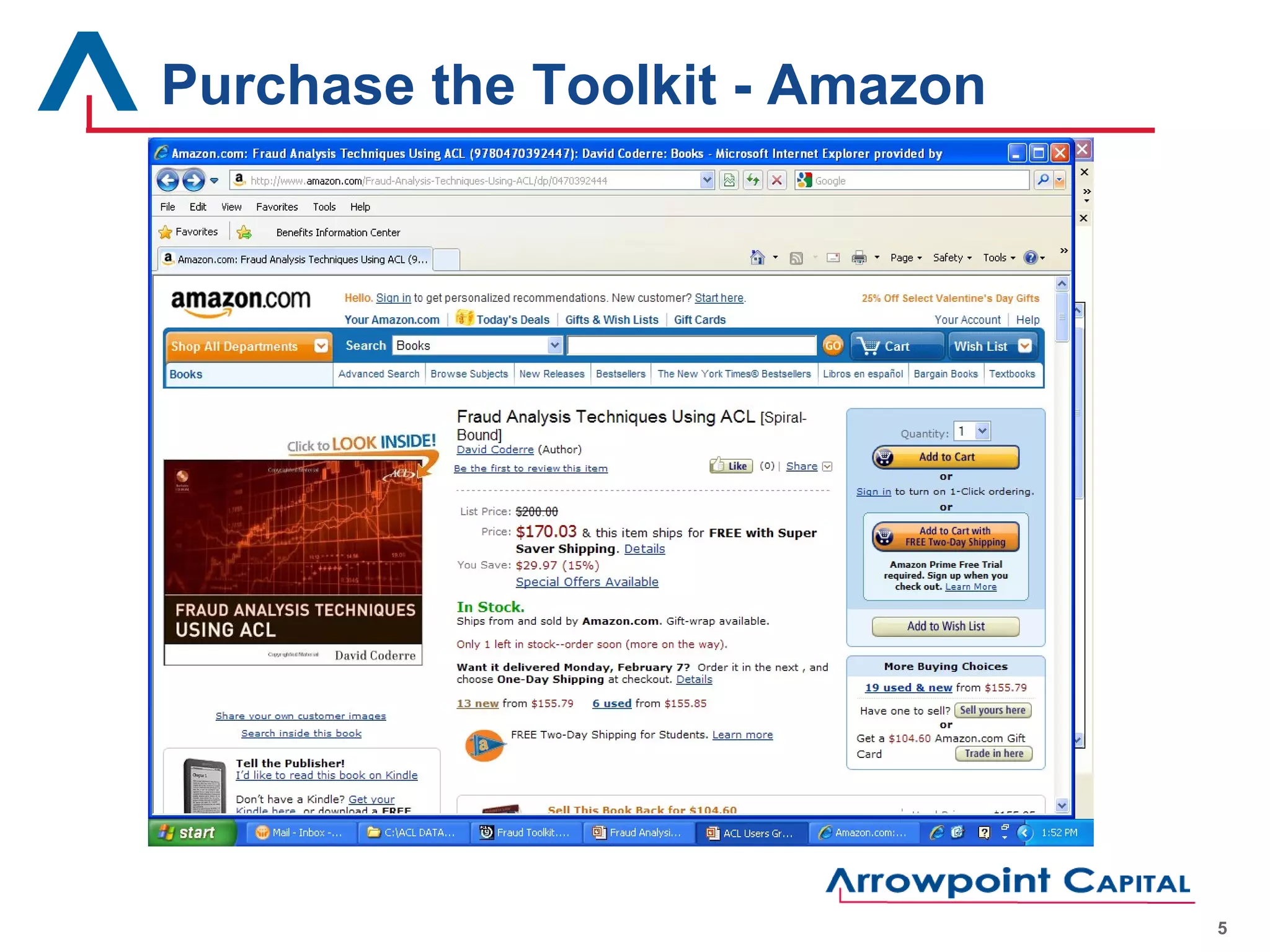 2011-02-07 ACL Users Group Fraud Toolkit | PPT