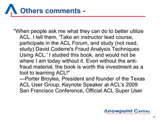 2011-02-07 ACL Users Group Fraud Toolkit | PPT