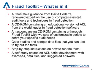 2011-02-07 ACL Users Group Fraud Toolkit | PPT