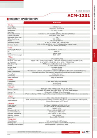 Acm 1231 ds-120220 | PDF | Cameras and Camcorders | Consumer Electronics