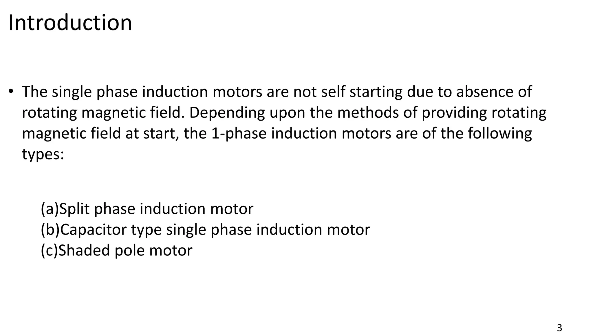 Types of single phase induction motor | PPTX